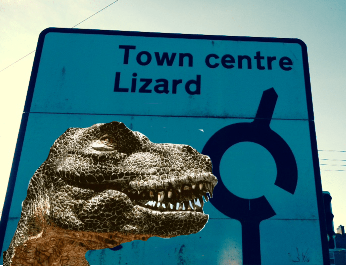 THE TOWN CENTRE LIZARD OF HELSTON – gray lightfoot